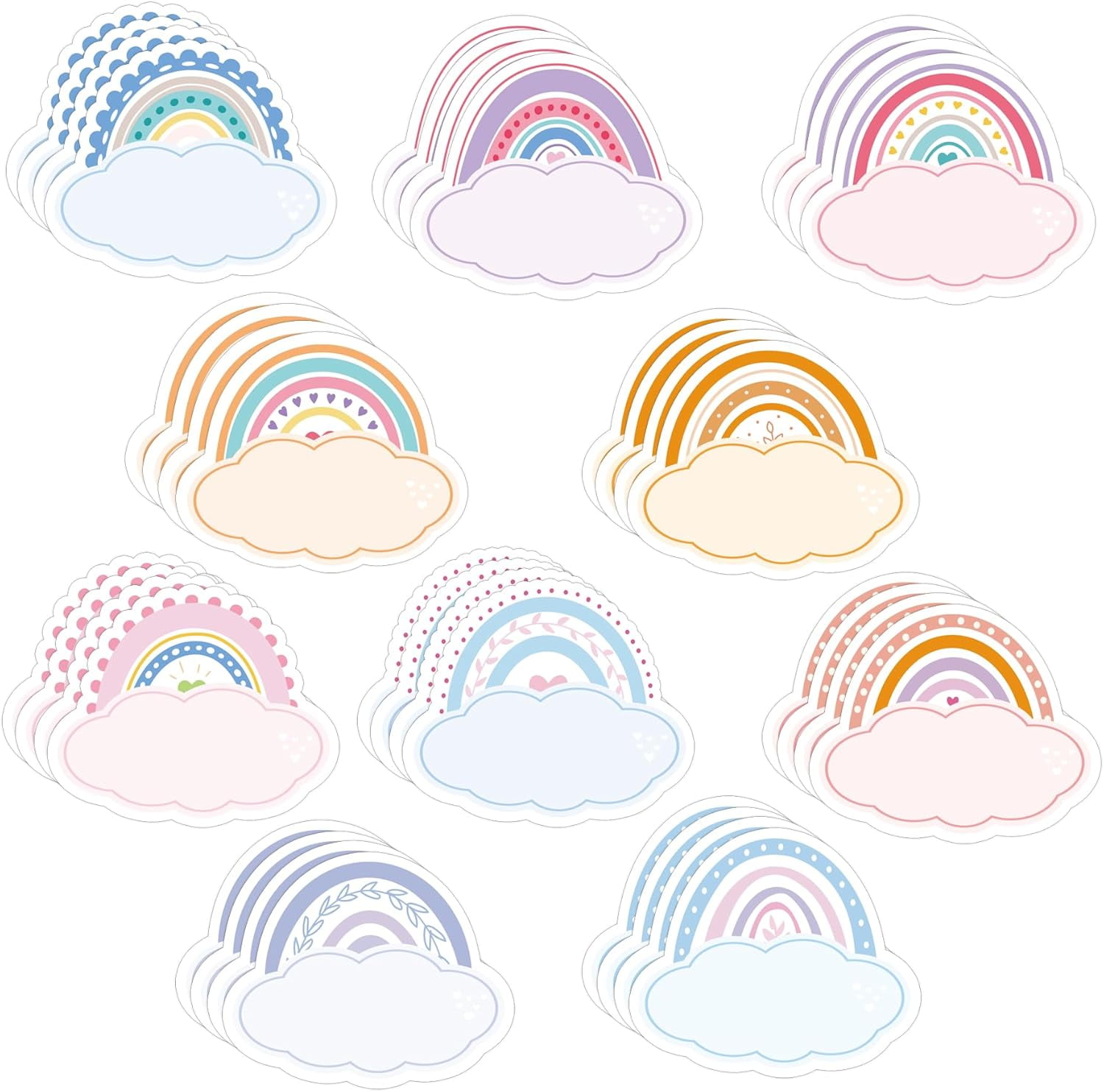 5.3x3 inch Colorful Rainbow Classroom Desk Toppers Nameplates Student ...