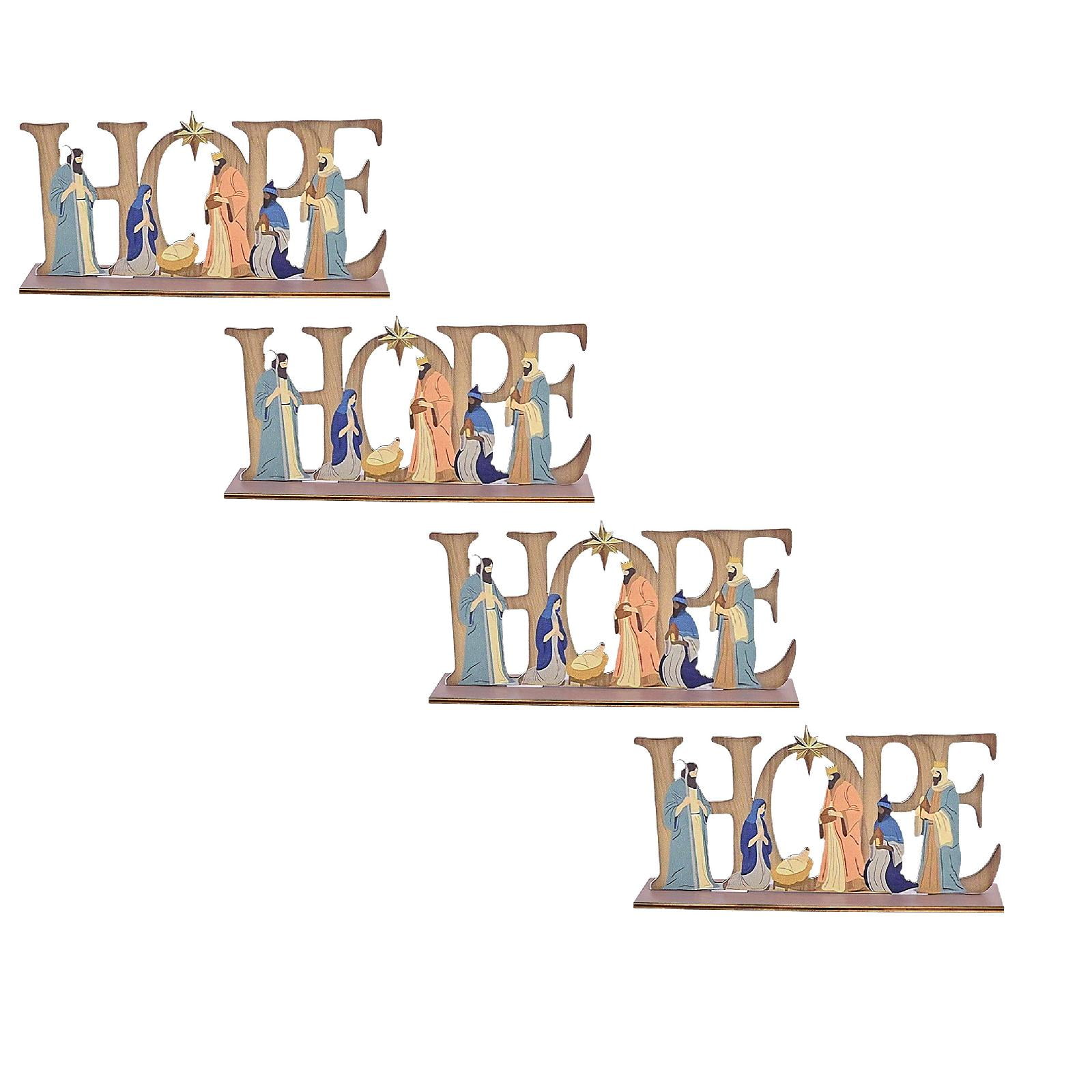 5/4/3/2/1pcs Easter Resurrection Scene Set Wooden Easter Table ...