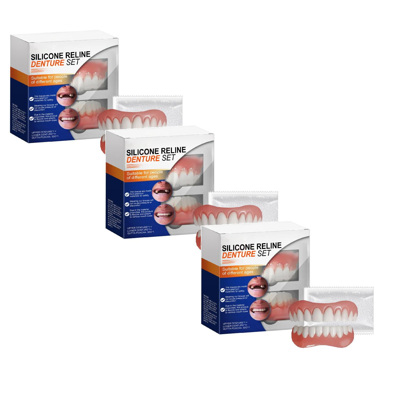 5/4/3/2/1pcs Silicone Reline Denture Set, Denture Silicone Reline Kit ...