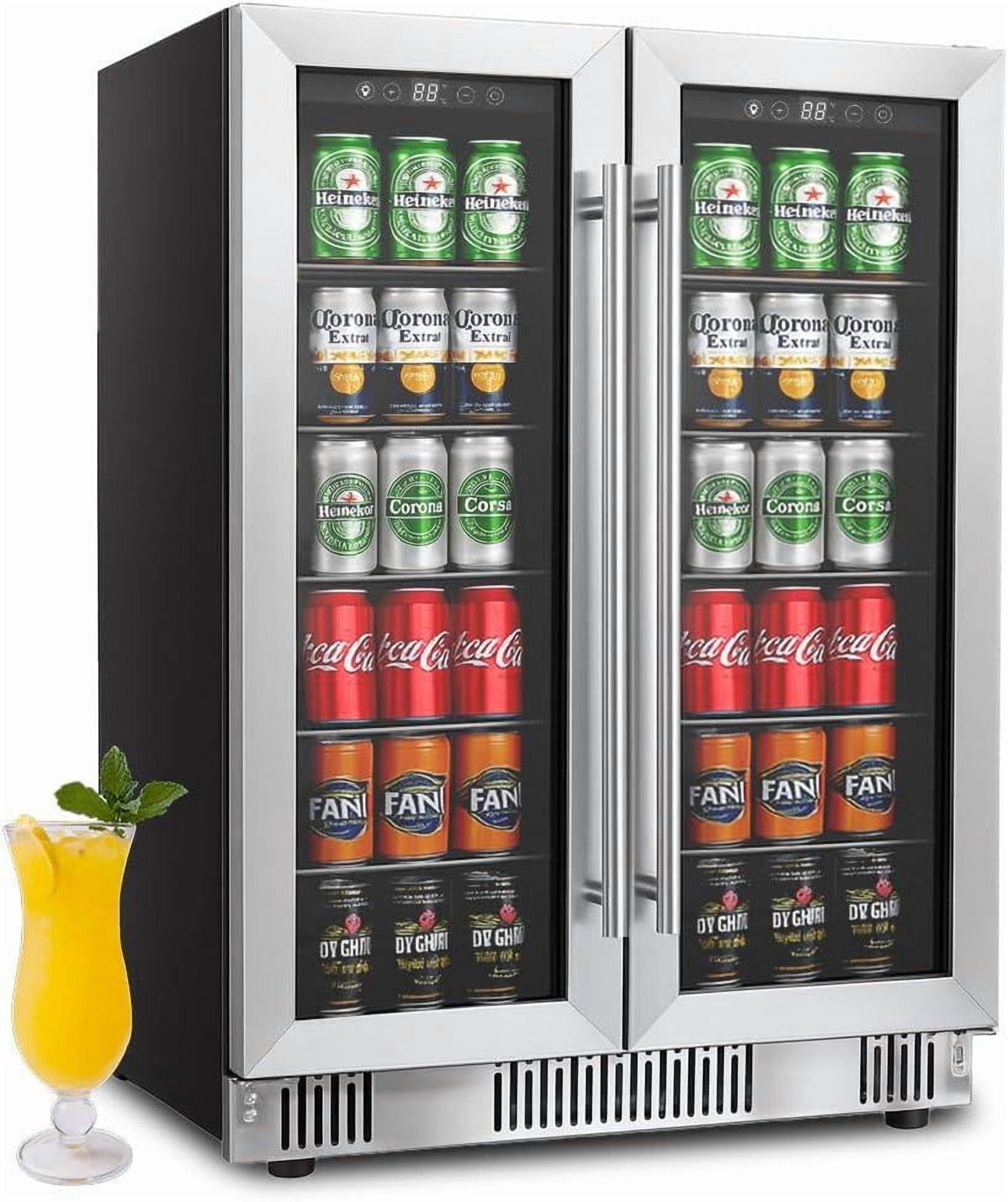 5.4 Cubic Feet/176 Can Fridge, 24 inch Freestanding Beverage ...