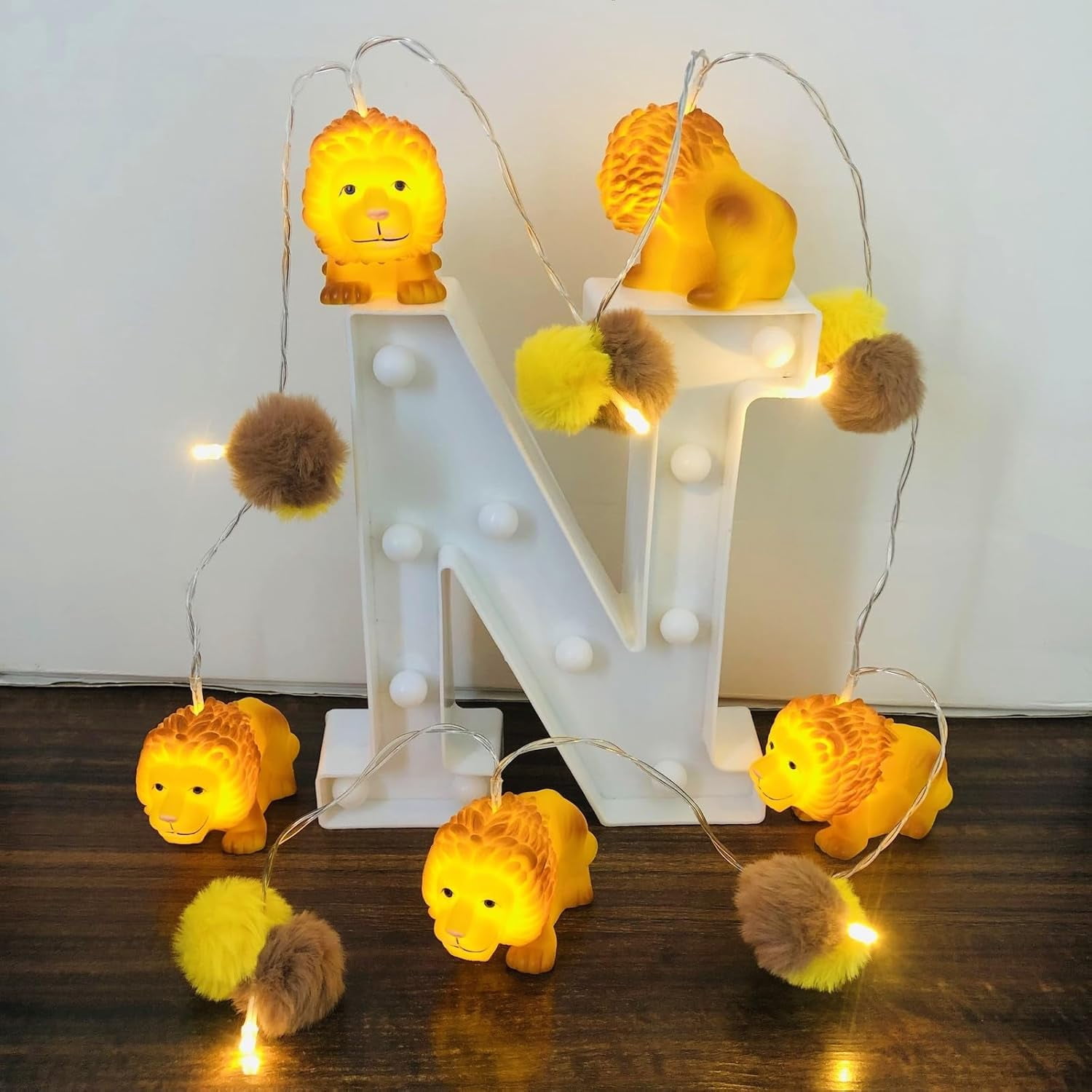 5.4 FT 10 LED Battery Operated Animal Shape Lion String Lights, Lion ...
