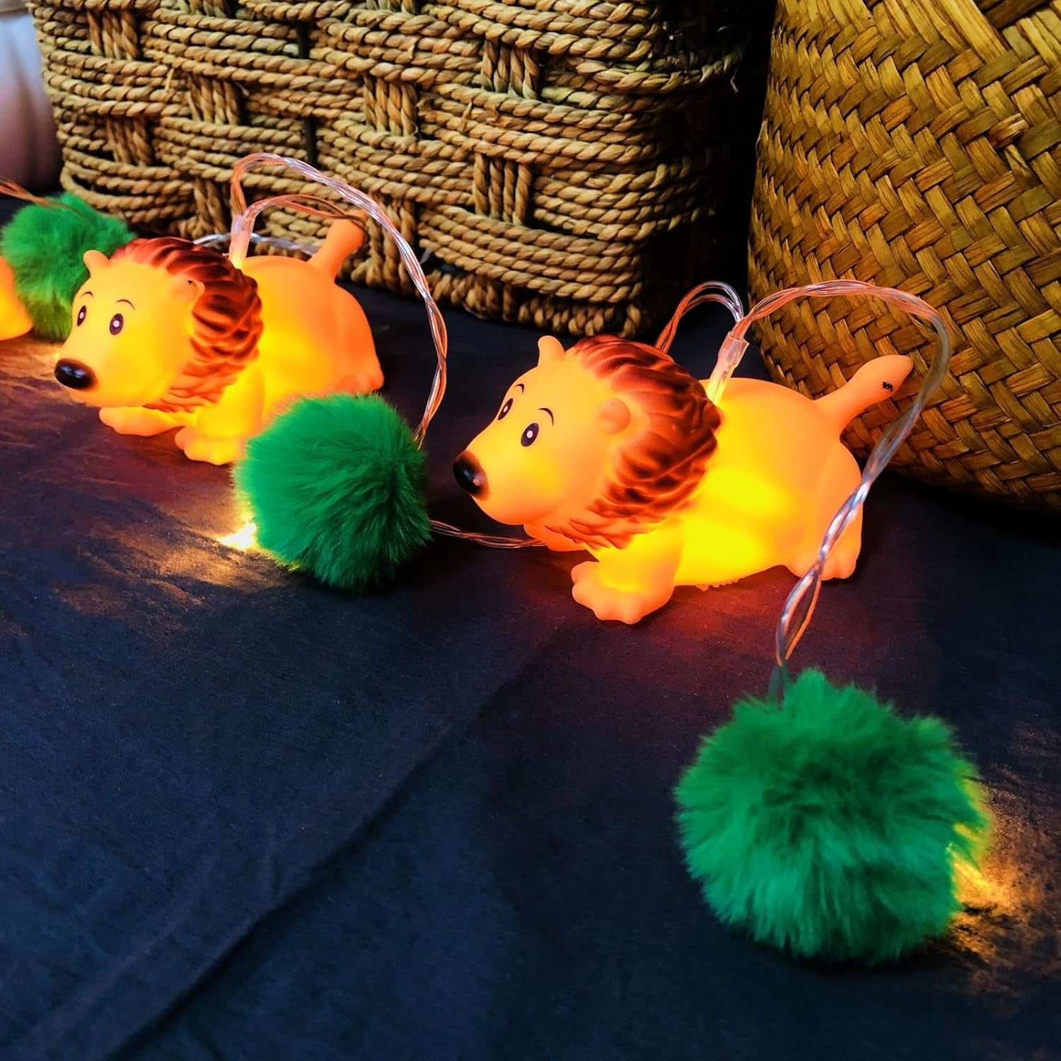 5.4 FT 10 LED Battery Operated Animal Shape Lion String Lights, Lion ...