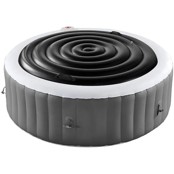5.4 Ft Inflatable Hot Tub Cover- Energy Saving lid for Round Hot Tub ...