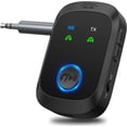 5.4 Transmitter Receiver, 2-in-1 Audio Adapter Supports 2 Headphones ...
