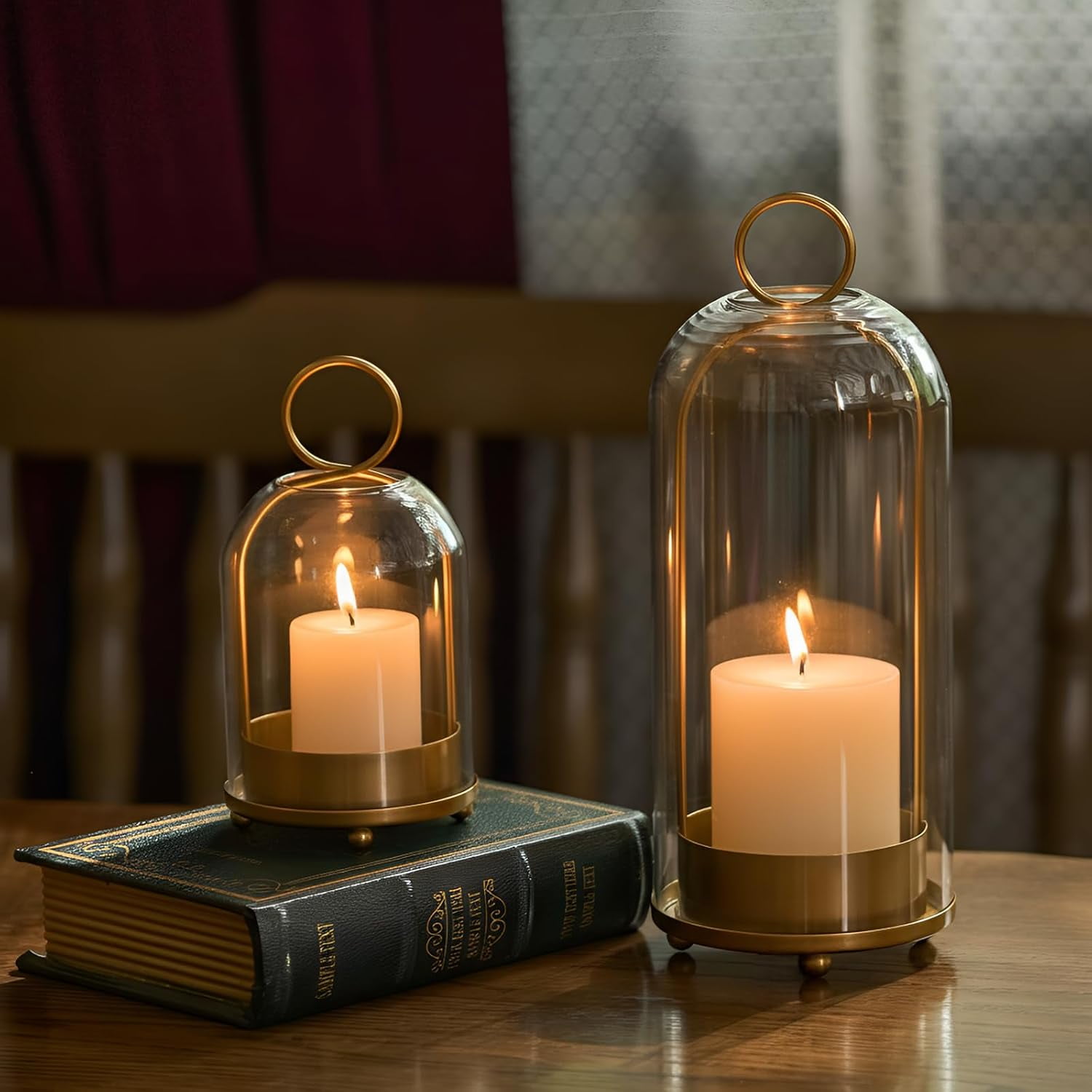 5"&4" Wide Candle Holders for Pillar Candle Hanging Lanterns Decorative ...
