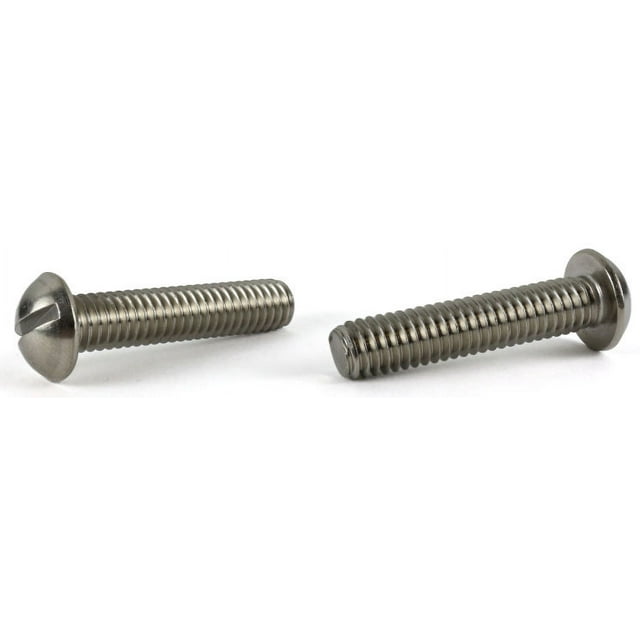 5-40 x 1" Machine Screws / Slotted / Round Head / Steel / Zinc - 10000 ...