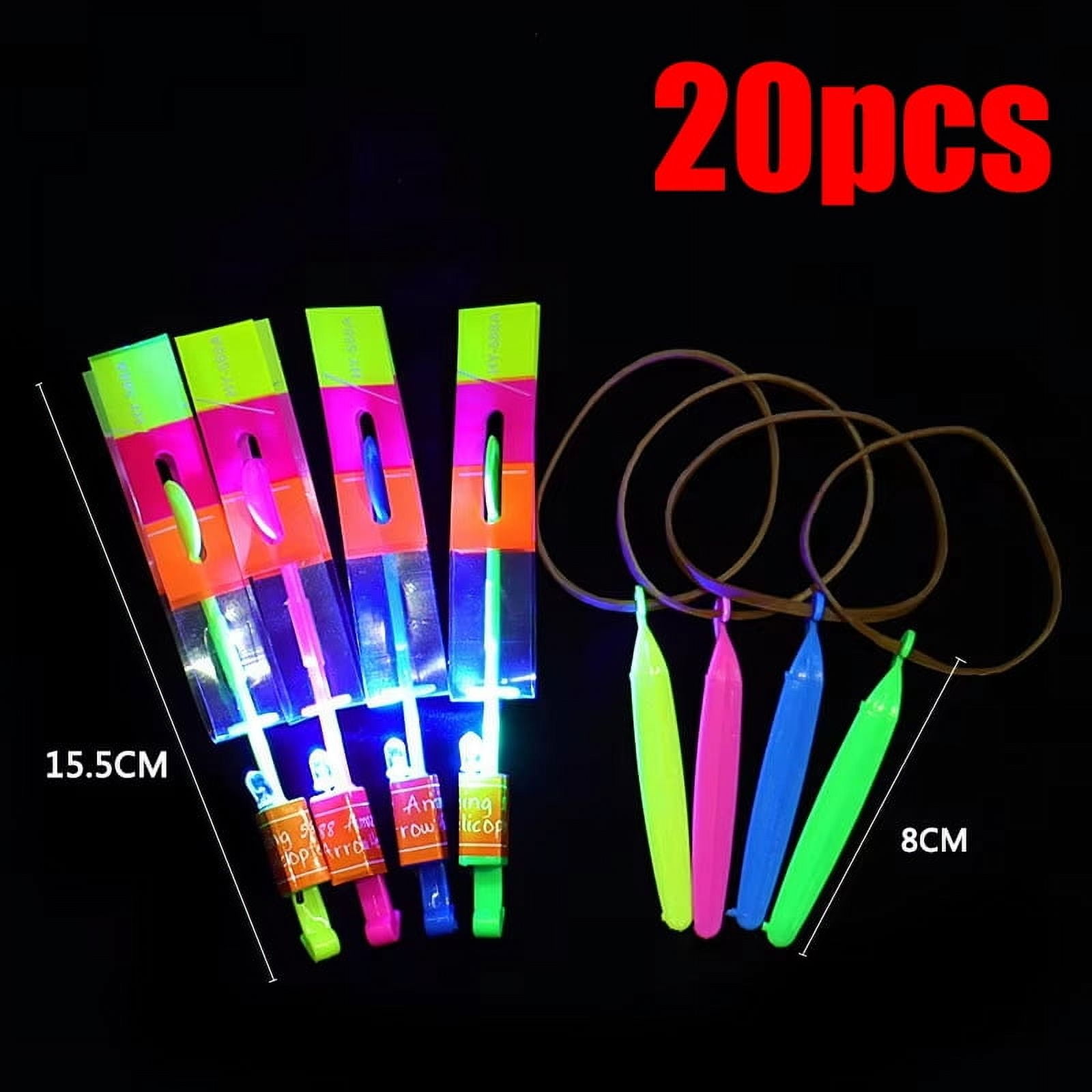 5/40Pcs LED Light Arrow Rocket Helicopter Flying Toys Kids Birthday ...