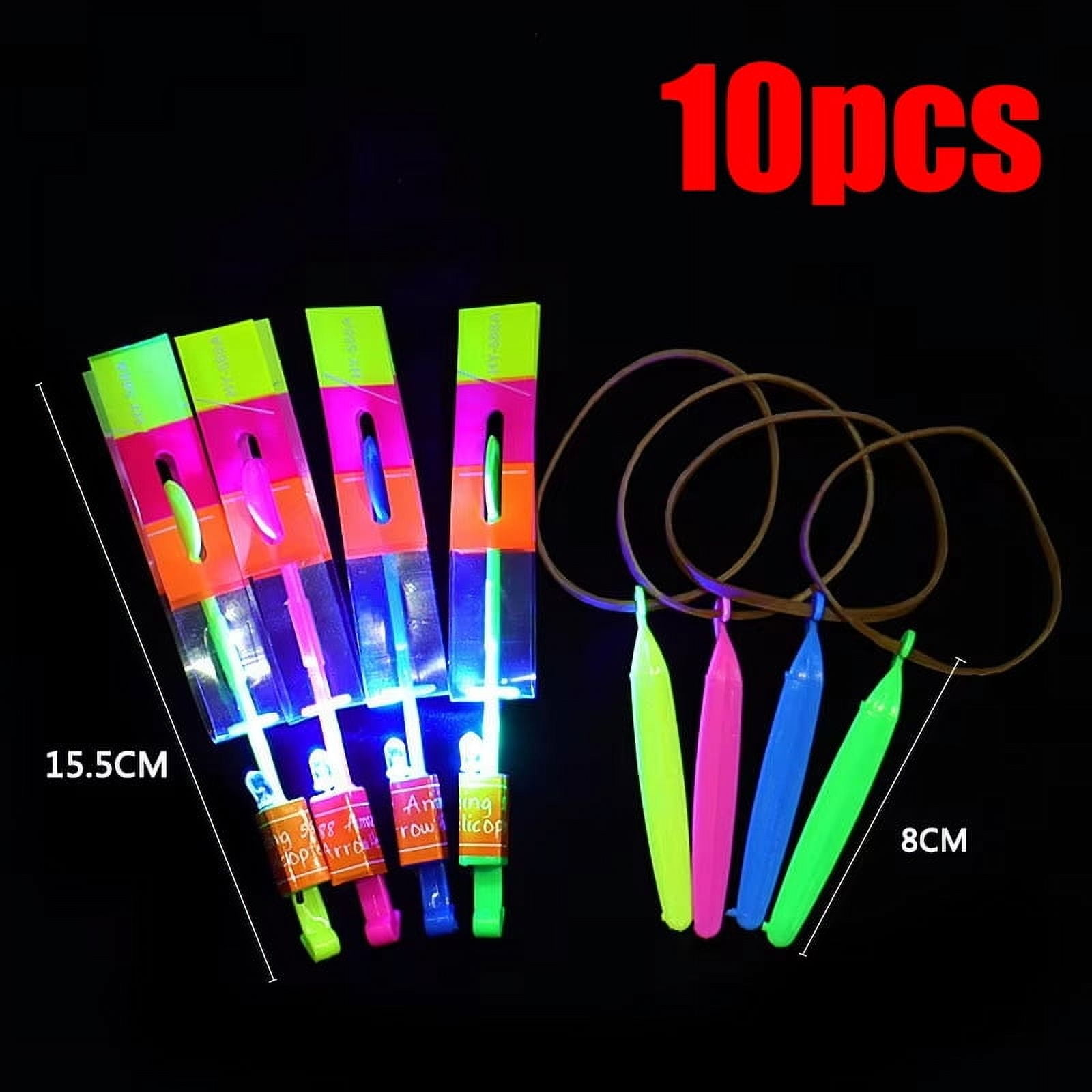 5/40Pcs LED Light Arrow Rocket Helicopter Flying Toys Kids Birthday ...