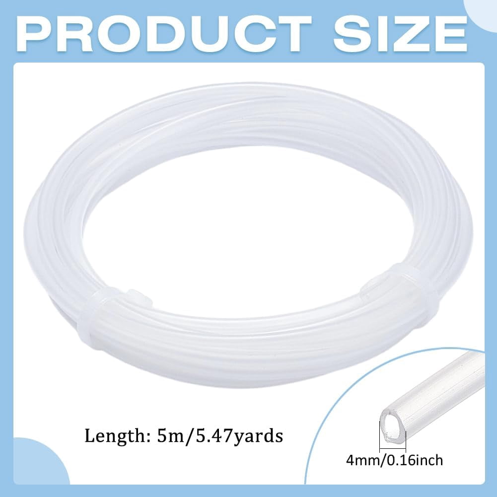 5.47 Yard Plastic Boning Roll 4mm PVC Corset Strips Round White Webbing ...