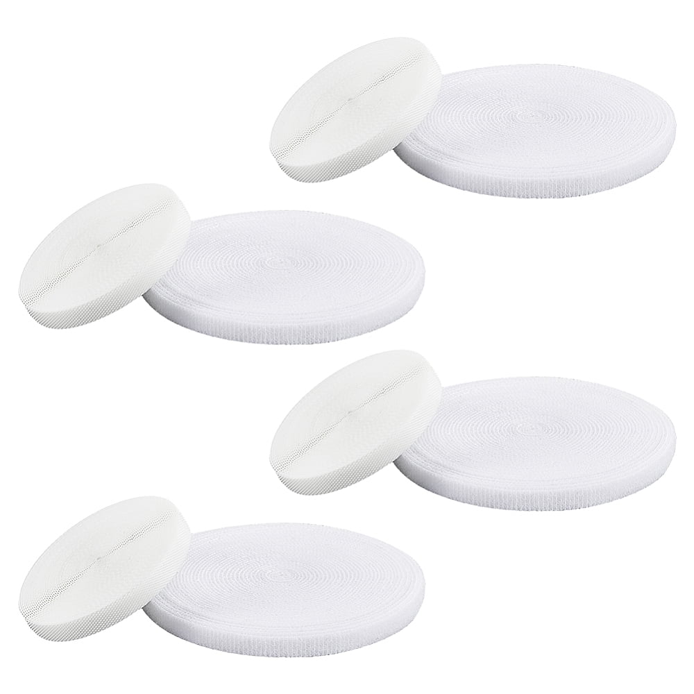 5.47 Yards Thin Clothes Hook and Loop Fasteners 8mm Wide White Mini ...