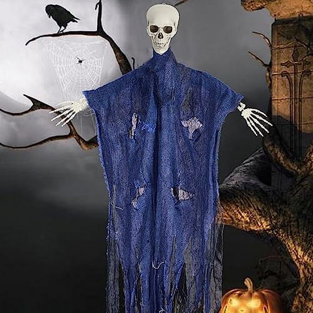 5.4FT Posable Halloween Skeleton Life Size, Movable Joints Realistic ...