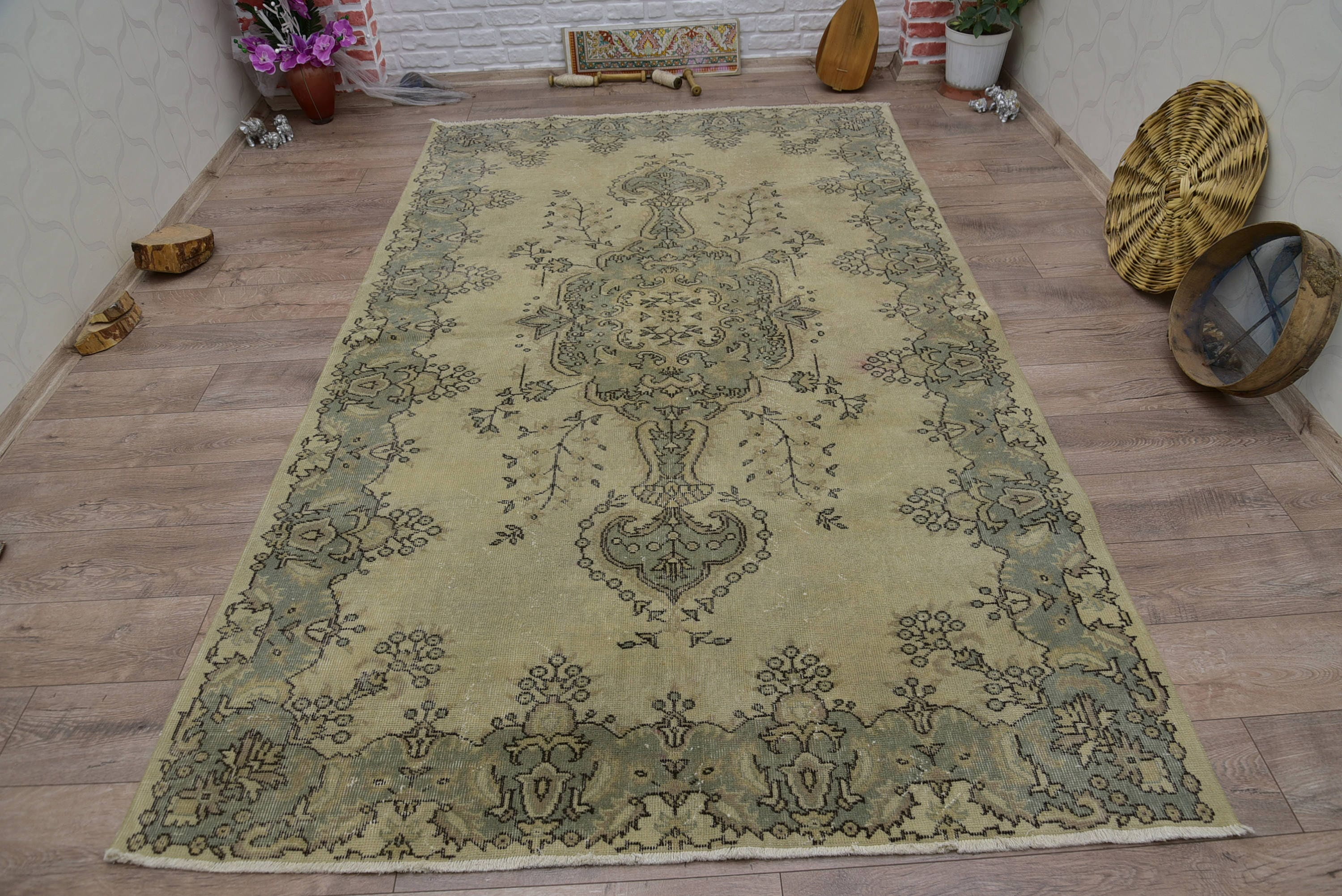 5.4x9.2 ft Large Rug, Vintage Rug, Anatolian Rug, Colorful Rug, Turkish ...