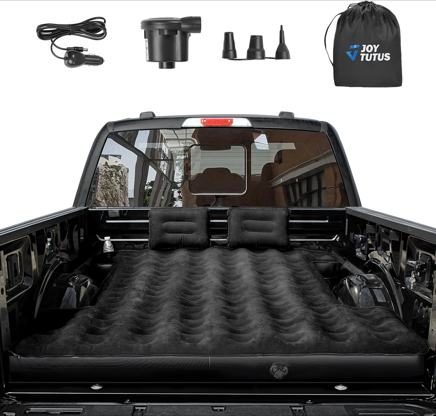 5.5-5.8Ft Black Truck Bed Air Mattress – Full Size Short Bed Camping ...
