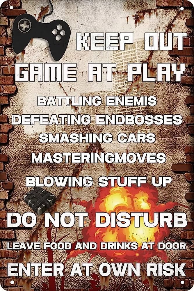 5.5"×8" Keep Out Game at Play Do Not Disturb Enter at Your Own Risk ...