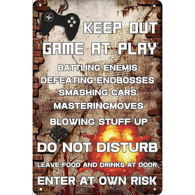 5.5"×8" Keep Out Game at Play Do Not Disturb Enter at Your Own Risk ...
