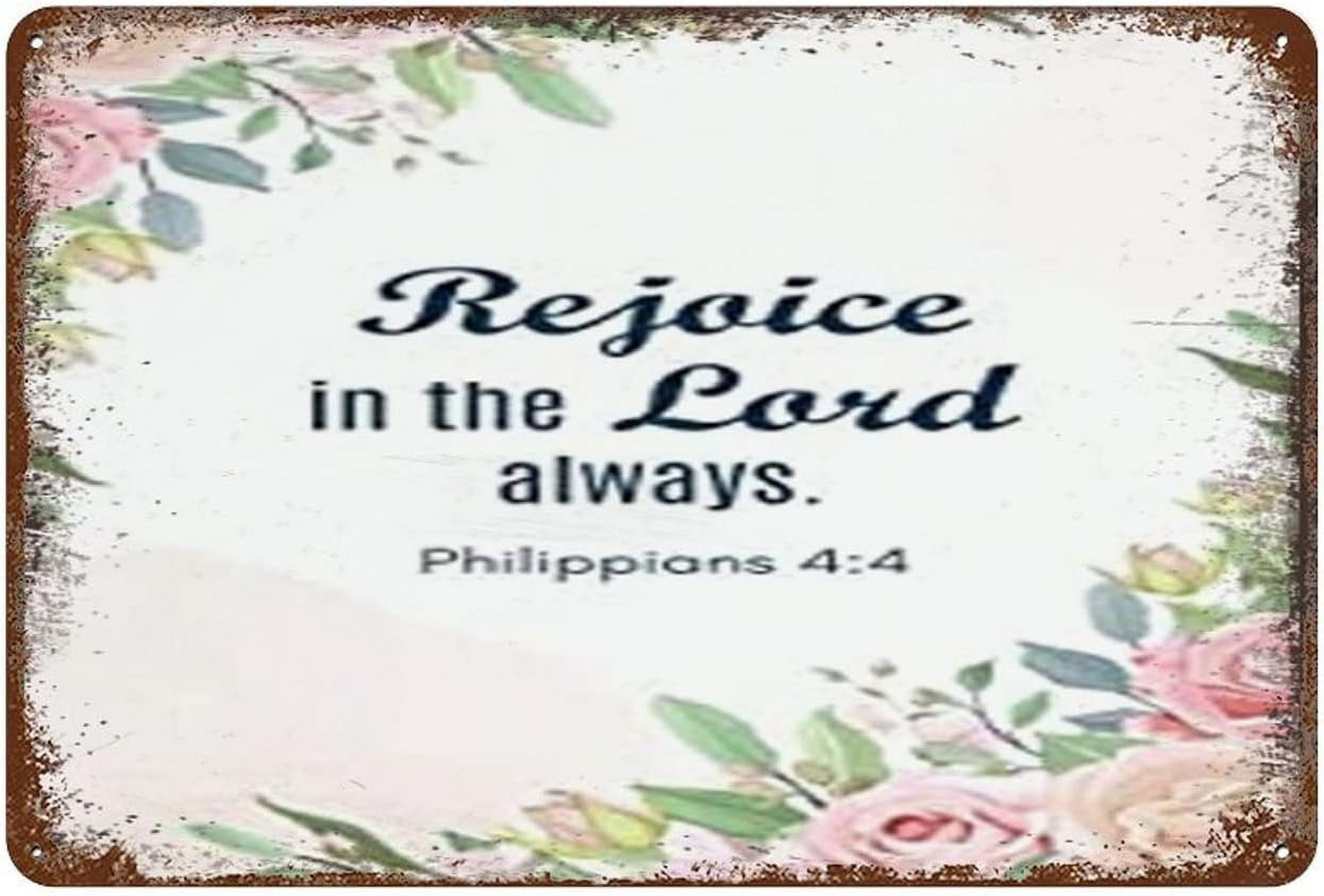 5.5×8 inch Rejoice in The Lord Always.Philippians 4：4 Jesus,Bible Verse ...