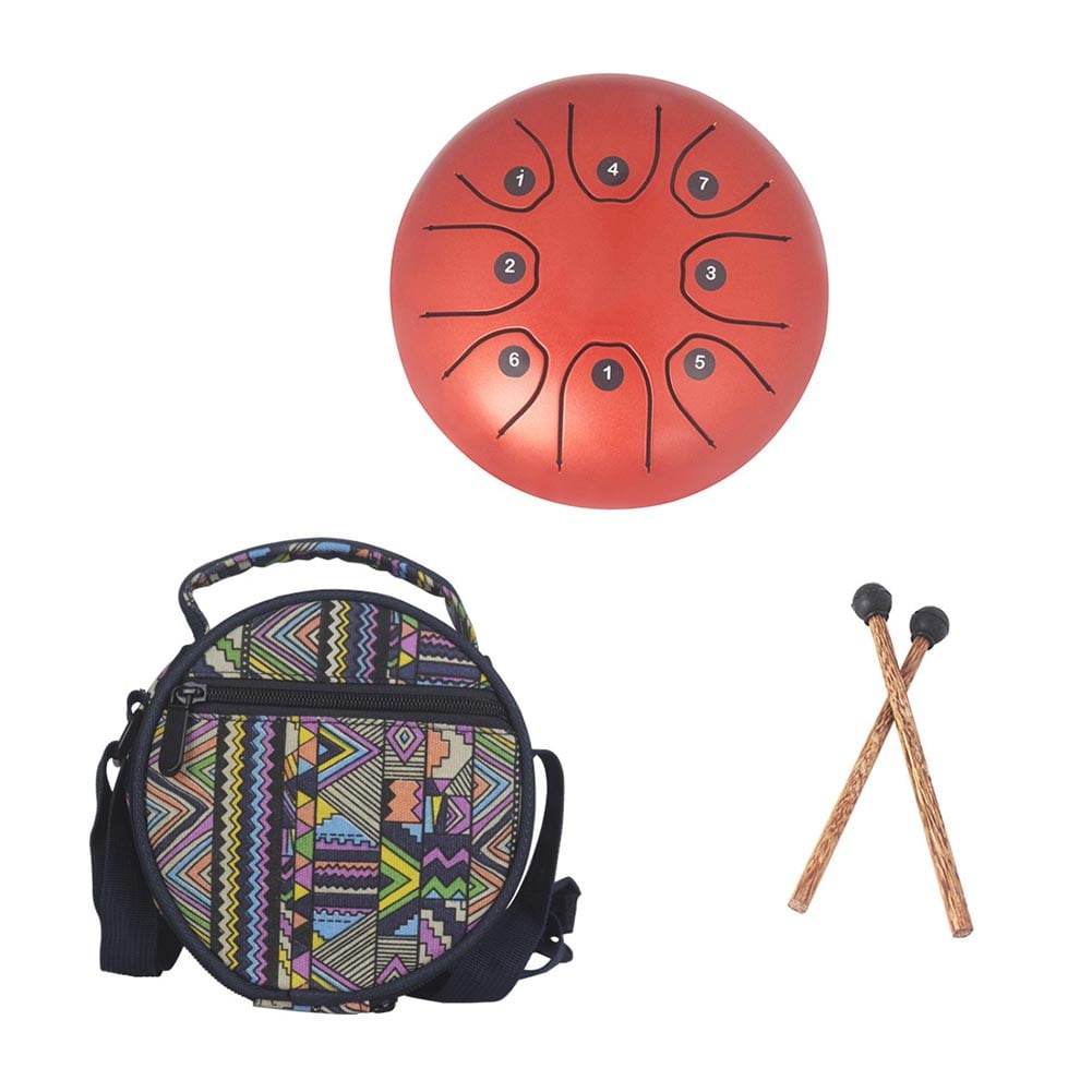 5.5”8 note Hollow Drum CKey Percussion Instrument With Drumsticks ...