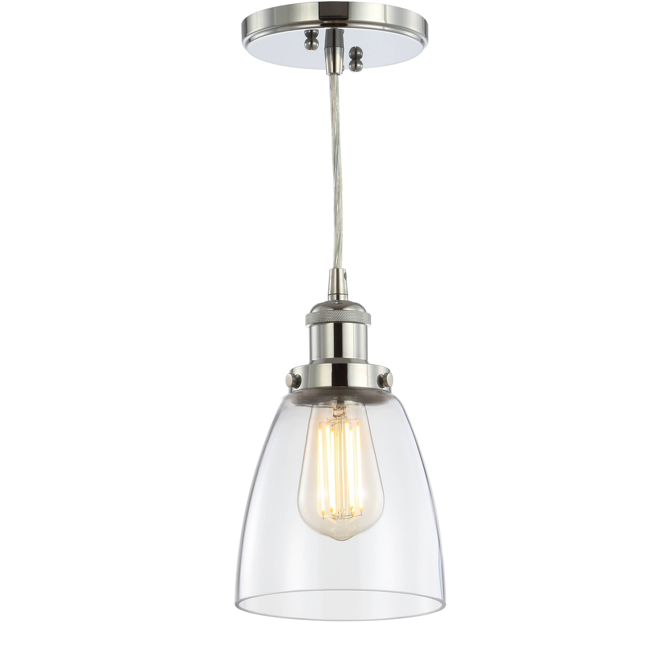 5.5" Adjustable Metal/Glass Cleo Pendant (Includes Energy Efficient ...
