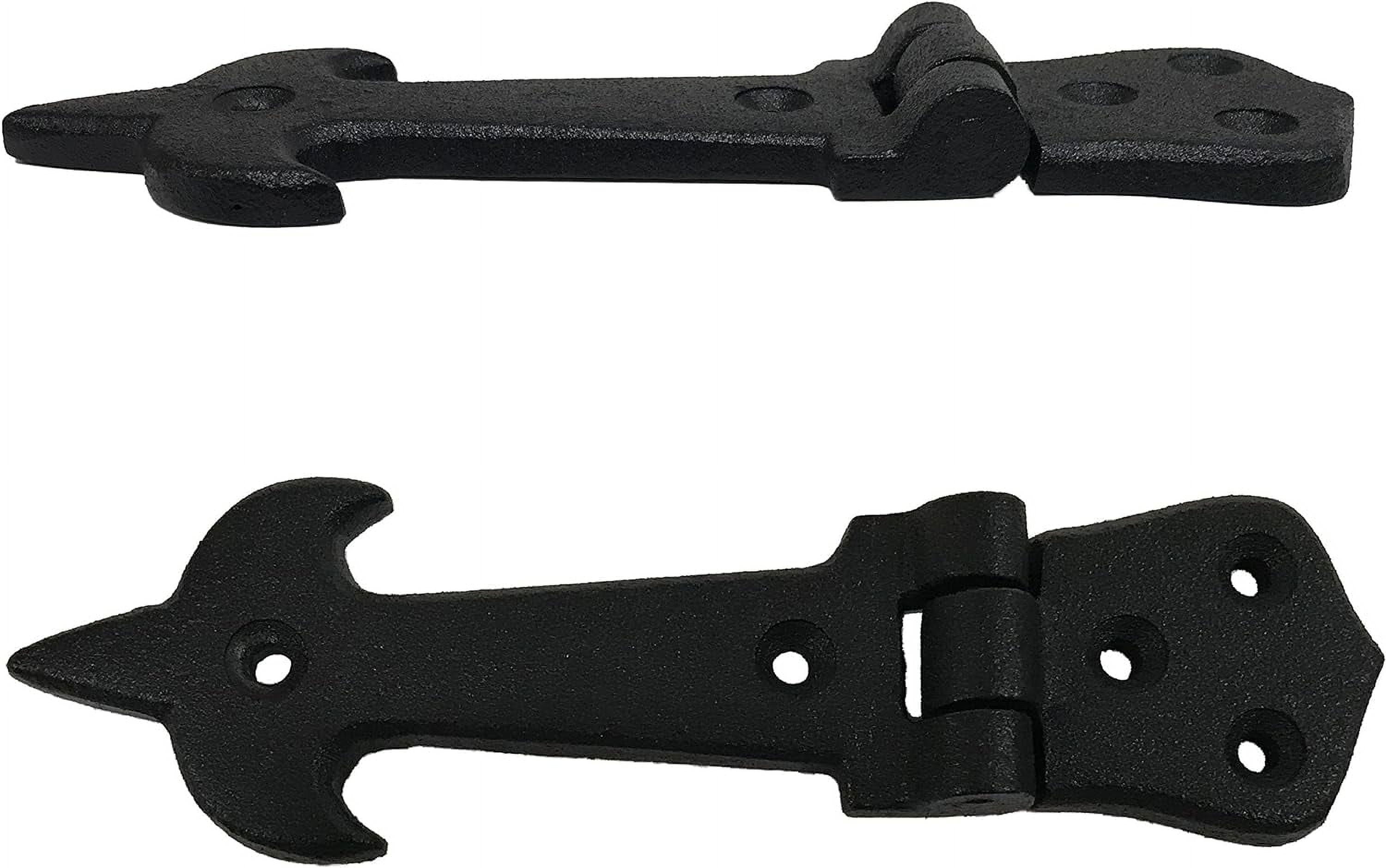 5.5” FLEUR HEAD Decorative Antique strap hinge Cast wrought iron ...