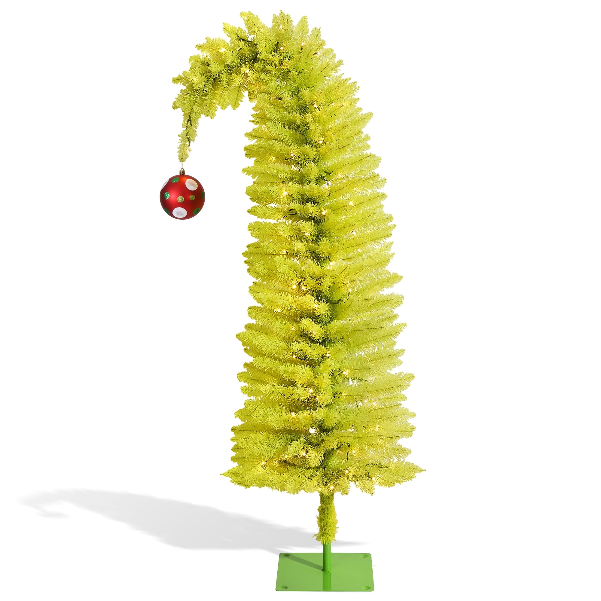5.5 FT Pre-lit Artificial Christmas Tree - Bendable Whimsical Christmas ...