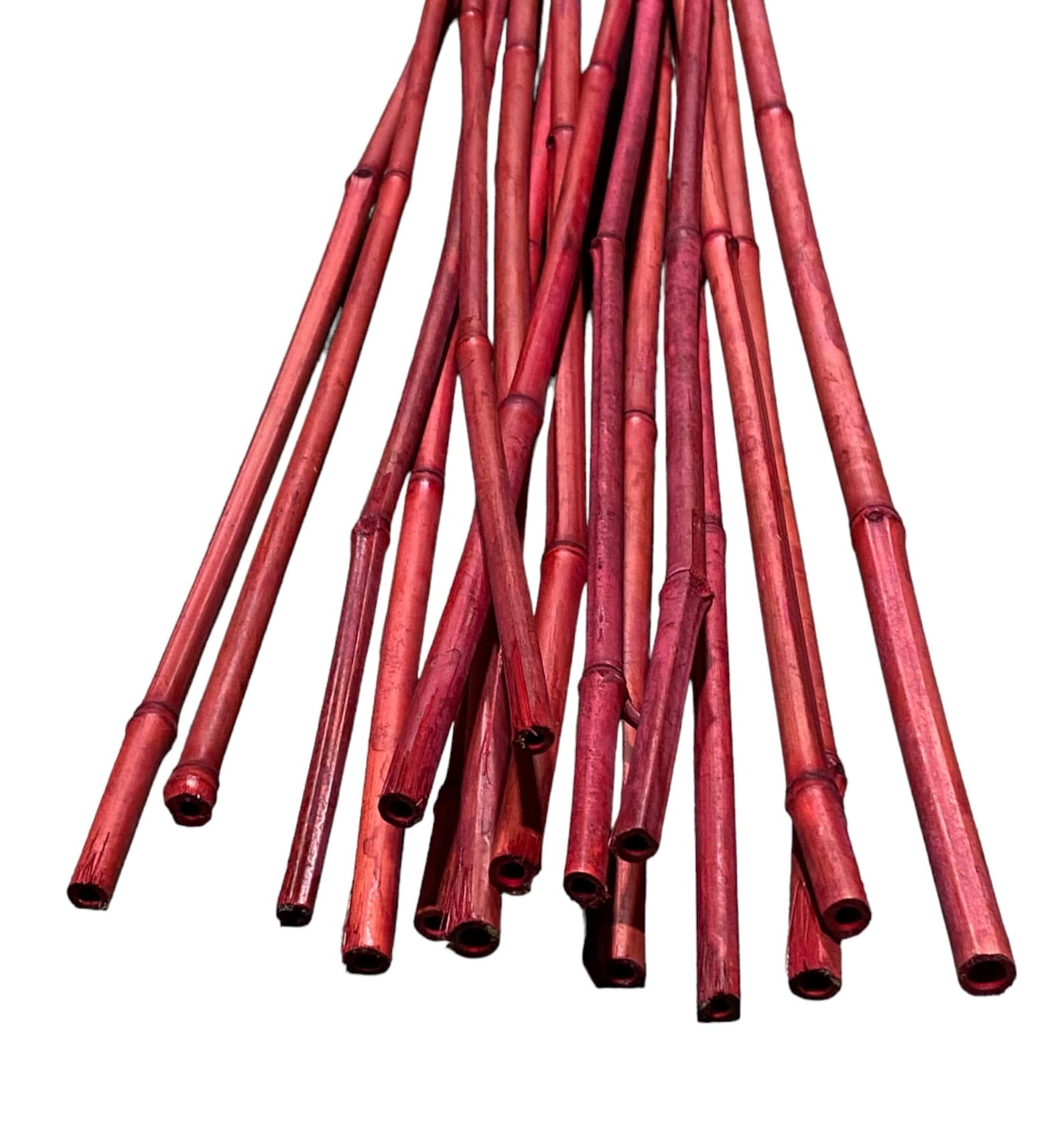 5.5 Feet Long Natural Thick Red Bamboo Poles 0.5 in WIDE - Pack of 20 ...