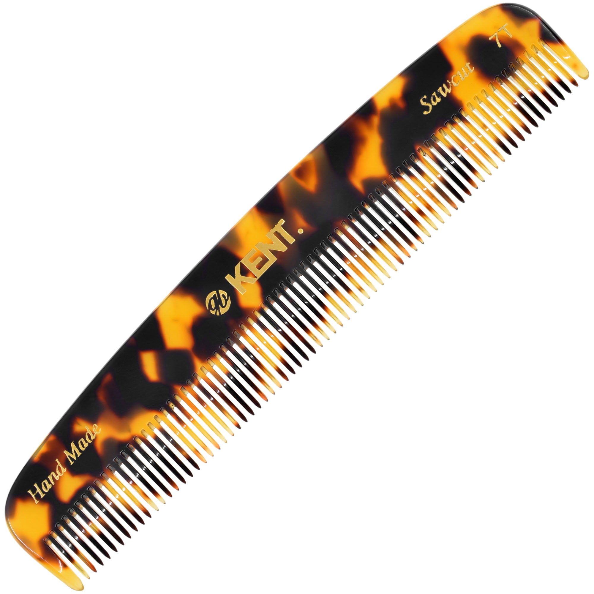 Kent 7T Handmade All Fine Tooth Pocket Comb for Men, Hair Comb Straightener for Everyday ...