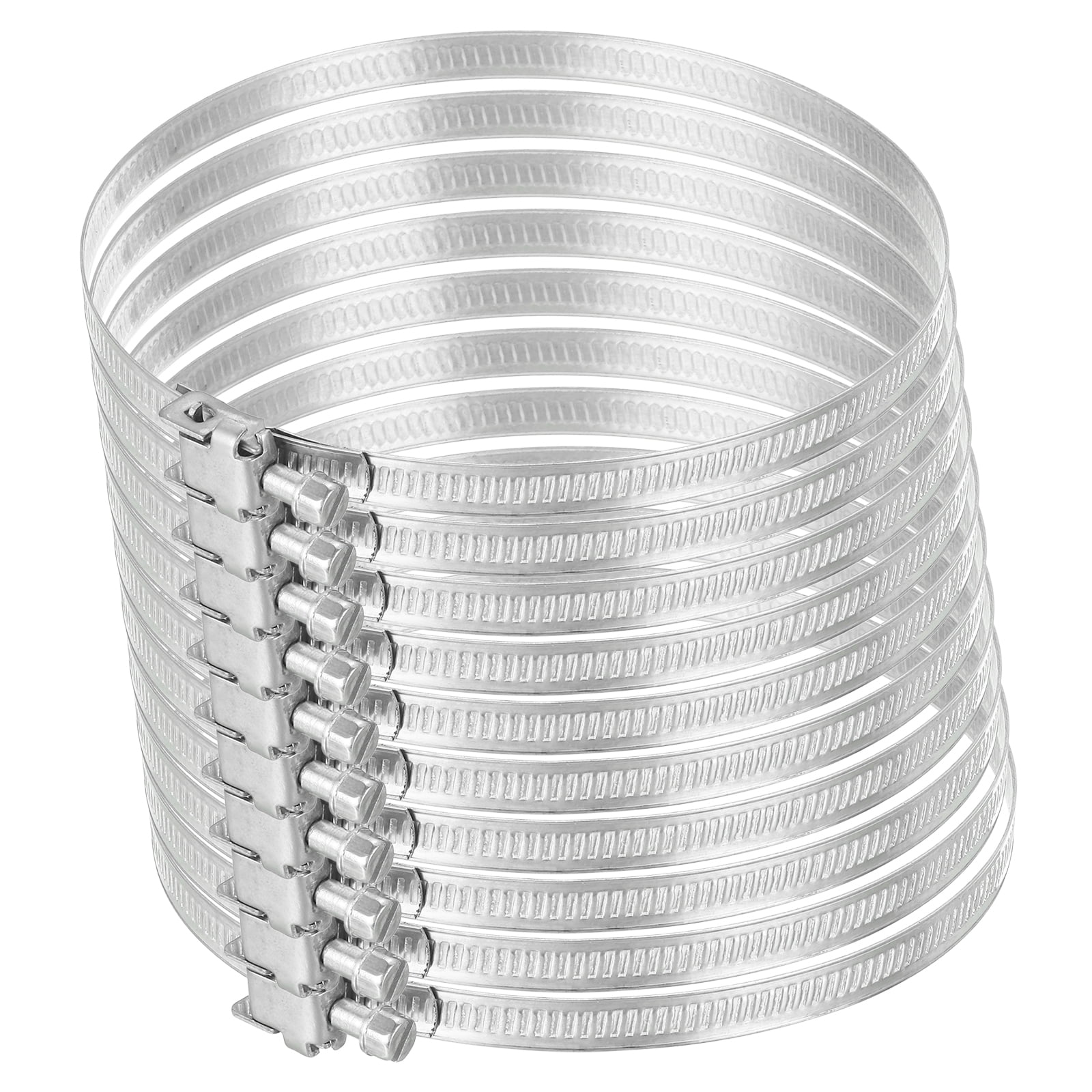 5.5 Inch 304 Stainless Steel Duct Clamps, 20 Pcs Adjustable Hose Clamps ...