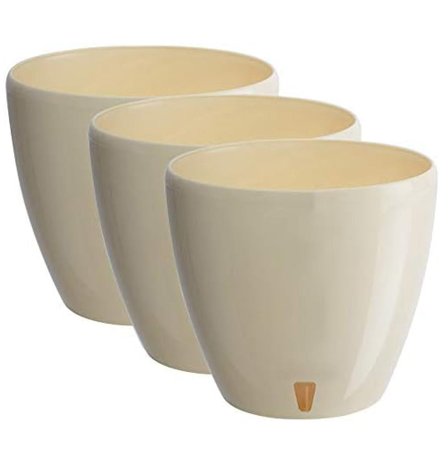 5.5 Inch Deco Self Watering Pots for Indoor Plants in Cream (Set of 3 ...