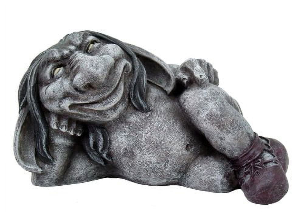 5.5 Inch Funny Face Gargoyle with Boots Laying Down Statue Figurine ...
