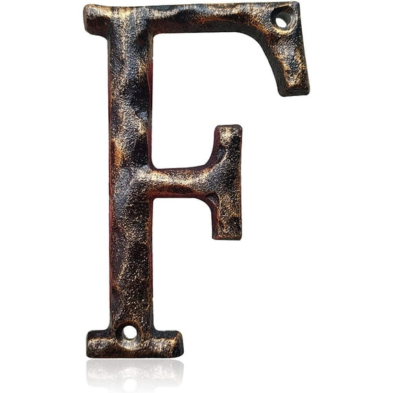 5.5 Inch House Numbers & Letters, Highly Visible Cast Iron Metal Home ...