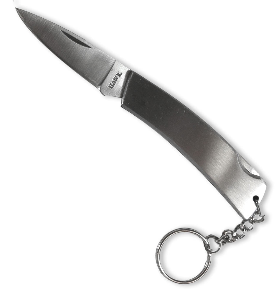5.5 Inch Polished Stainless Steel Pocket Knife On Key Chain - Walmart.com