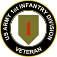 5.5 Inch U.S. Army Veteran 1st Infantry Division Sticker Decal ...