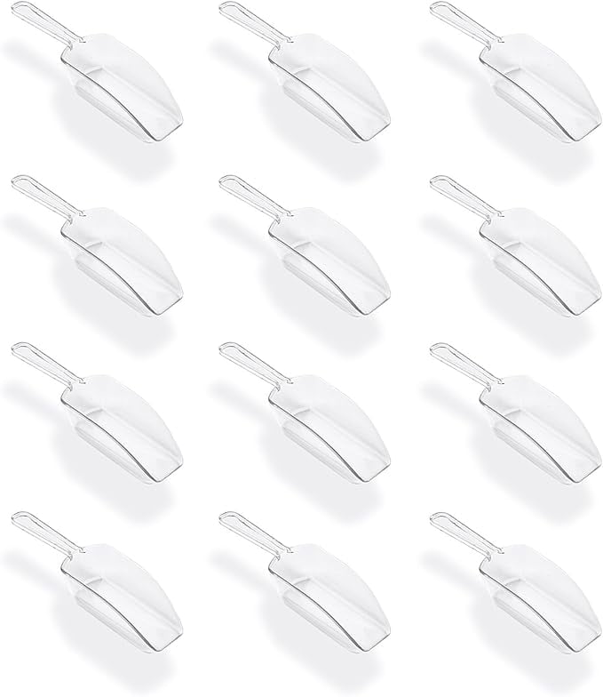 5.5" Mini Acrylic Plastic Kitchen Scoops for Weddings, Candy Dessert ...