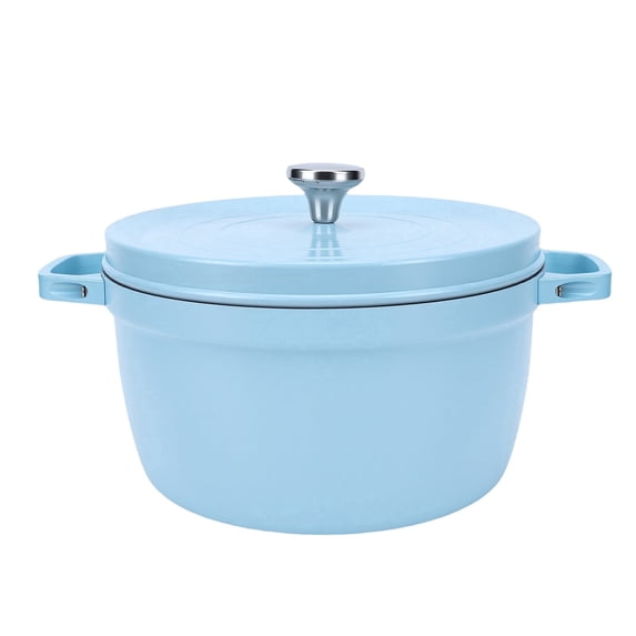 5.5 QT Enameled Cast Iron Dutch Oven Pot with Lid, Dual Handles, Non ...