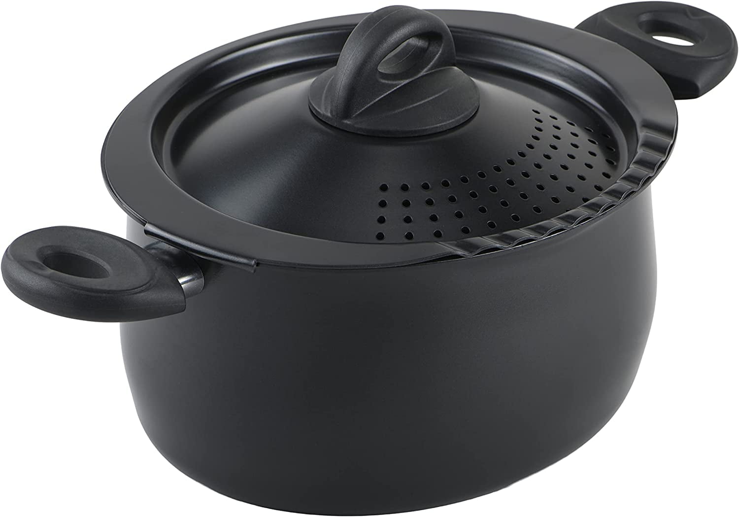 5.5-Quart Nonstick Aluminum Pasta Pot with Strainer Lid and Handles ...