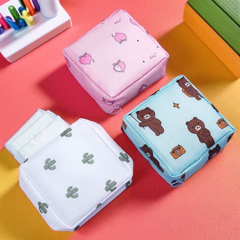 5"*5" Sanitary Napkin Storage Bag Holder Tampon Bags Portable Period ...