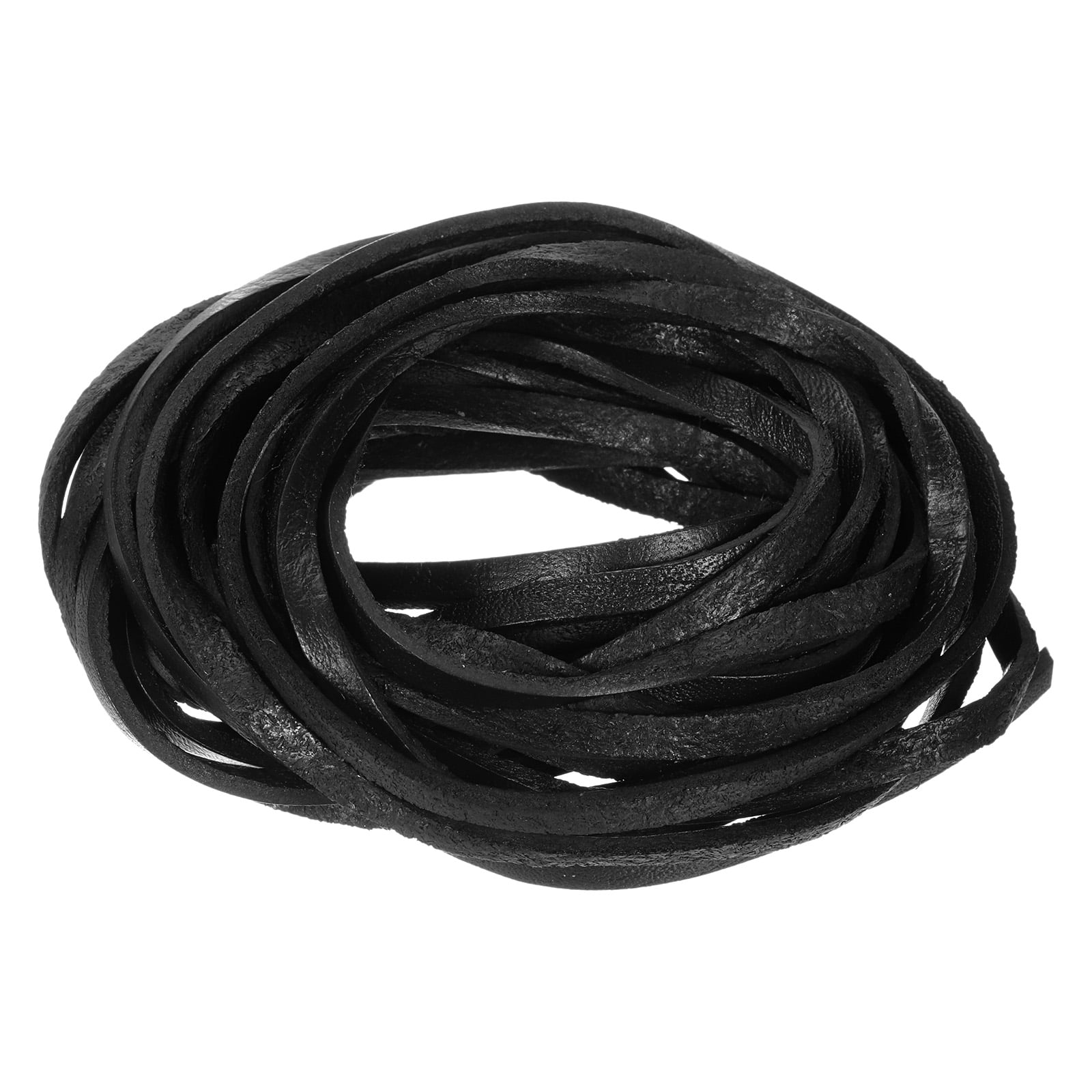 5.5 Yard 4mm Flat Leather Cord, Leather Lacing Strips for DIY Crafting ...