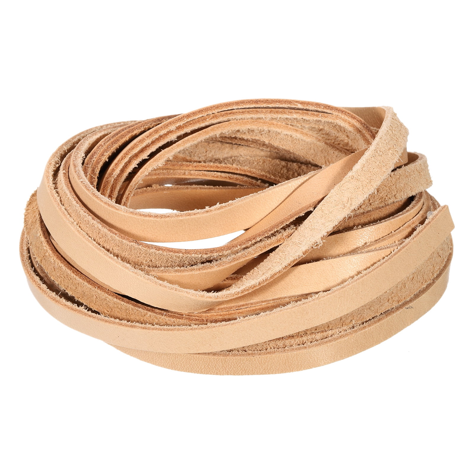 5.5 Yard 8mm Flat Leather Cord, Leather Lacing Strips for DIY Crafting ...