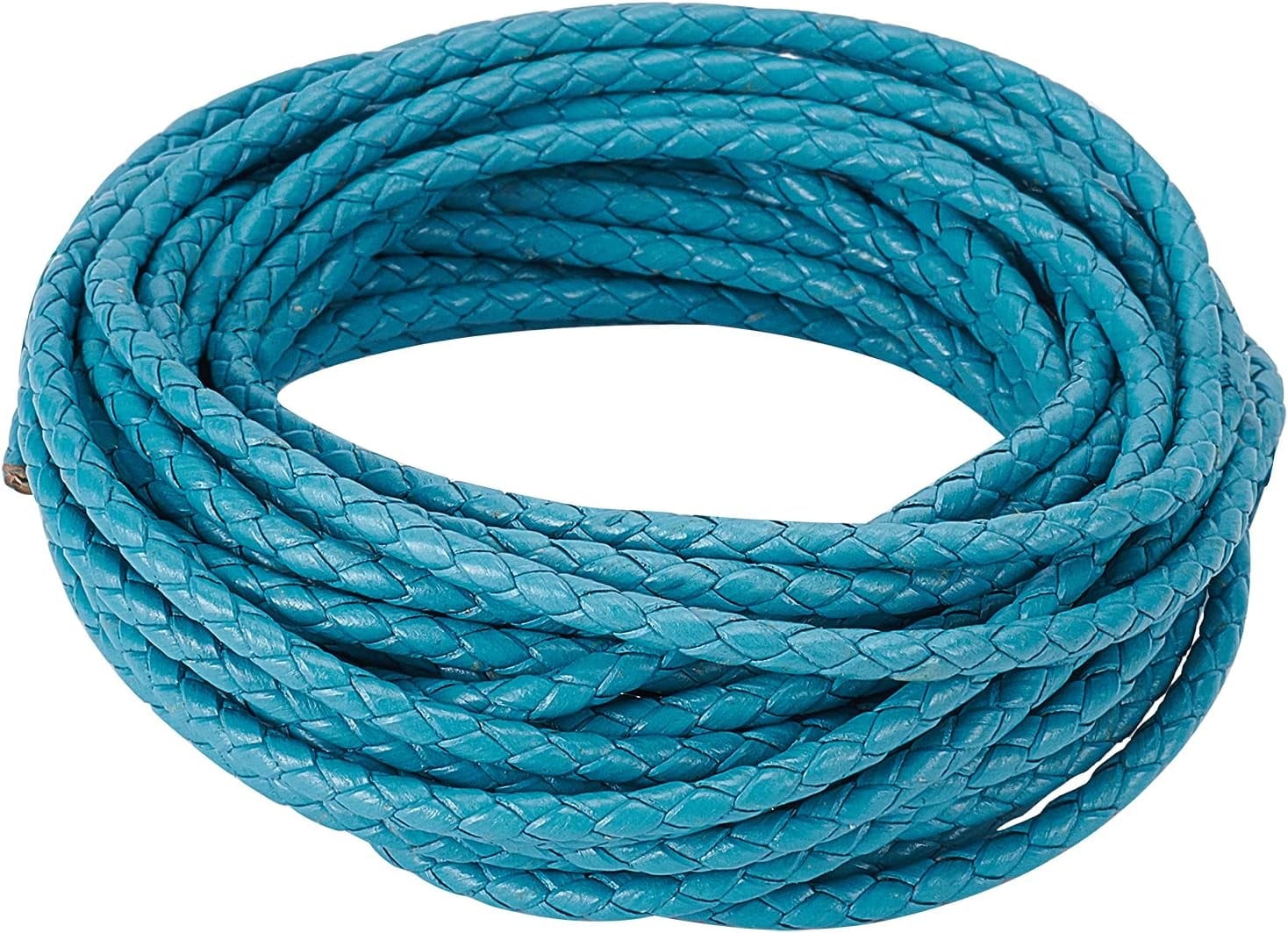 5.5 Yard Leather Cord 3mm Wide Round Leather Strap for Bracelet ...