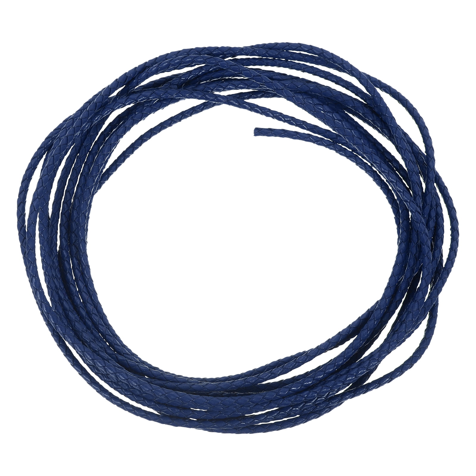 5.5 Yards 3mm Dia Leather Cord Braided String for DIY Crafting, Dark ...