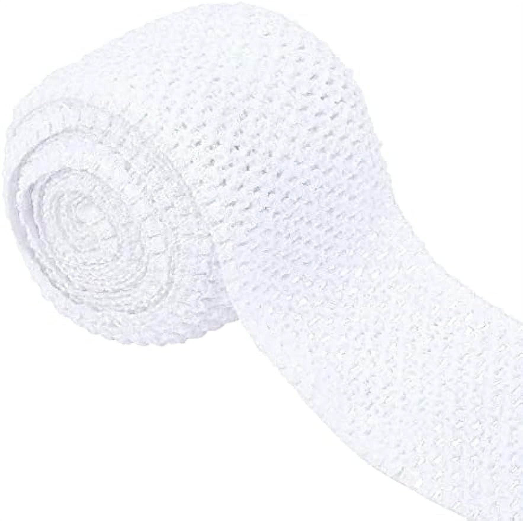 5.5 Yards 4.41 Inch Wide Elastic Band White Stretch Polyester Fabric ...