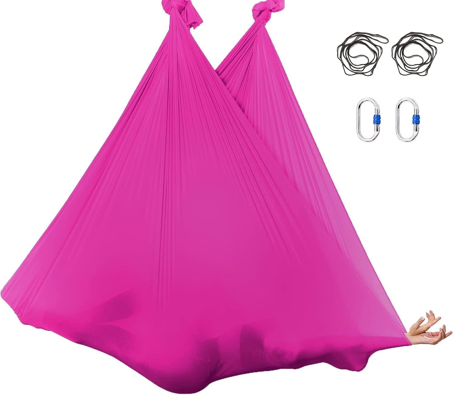 5.5 Yards Aerial Silks Yoga Swing Set - Aerial Yoga Hammock Kit Anti ...