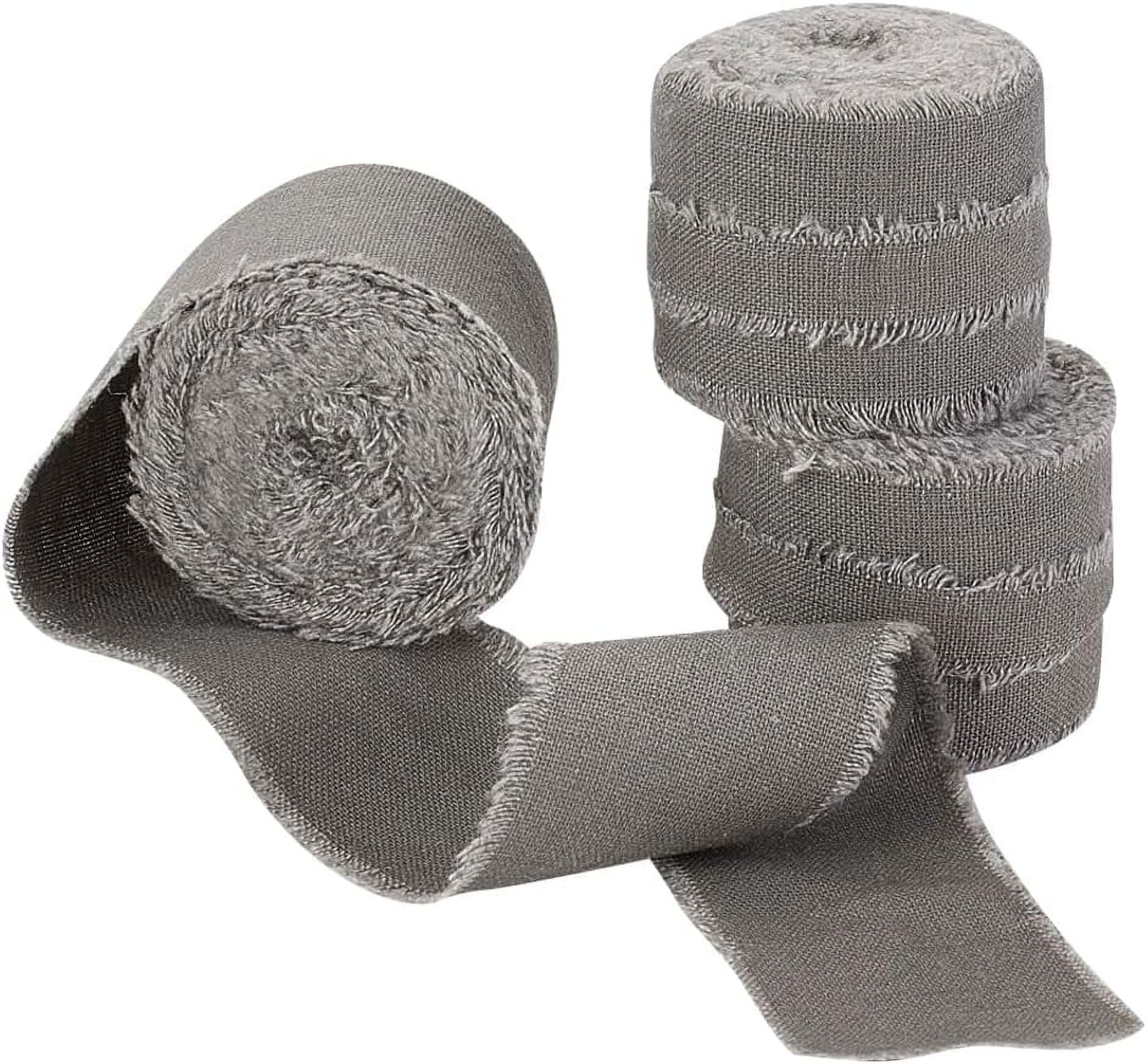 5.5 Yards Cotton Linen Ribbon Handmade Fringe Frayed Fabric Cloth 1.6 ...