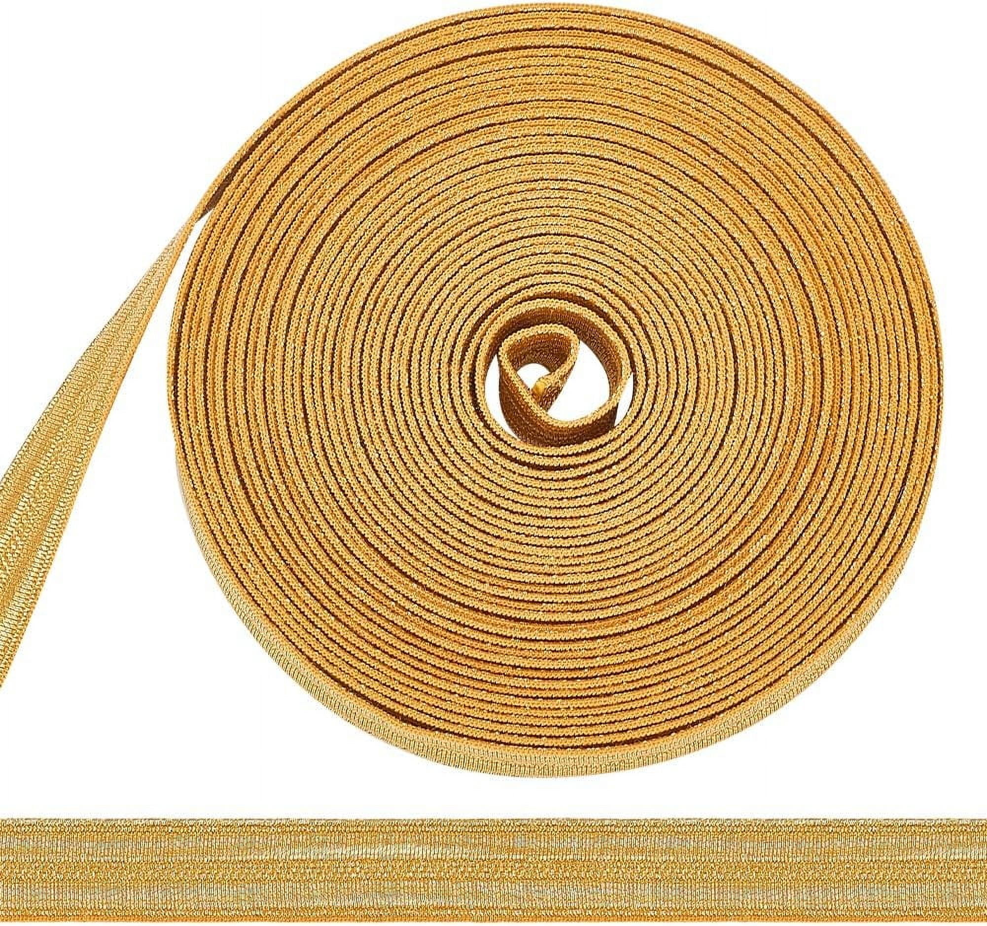 5.5 Yards Gold Metallic Ribbon Trim 3/8 inch Double Faced Braid Trim ...