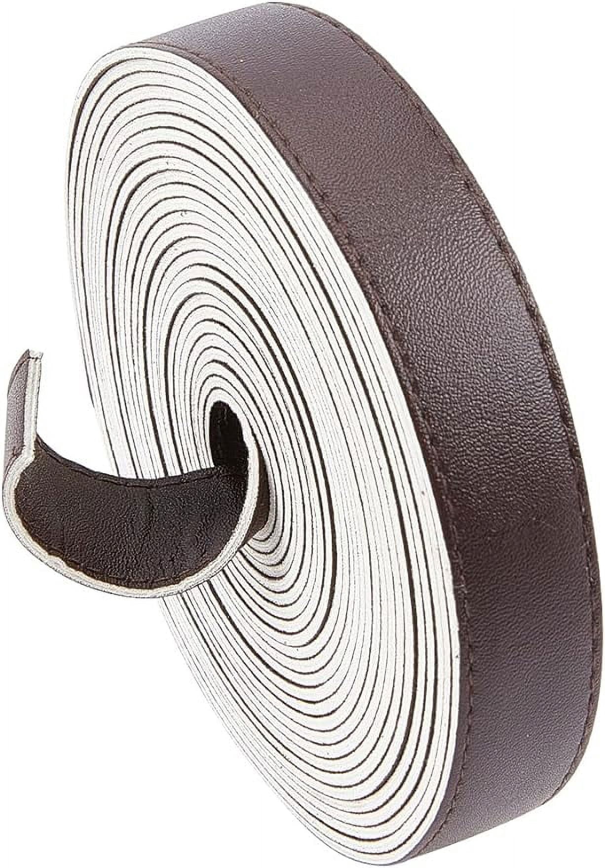 5.5 Yards Long Double Sided Leather Strips 0.79" Wide Imitation Leather ...
