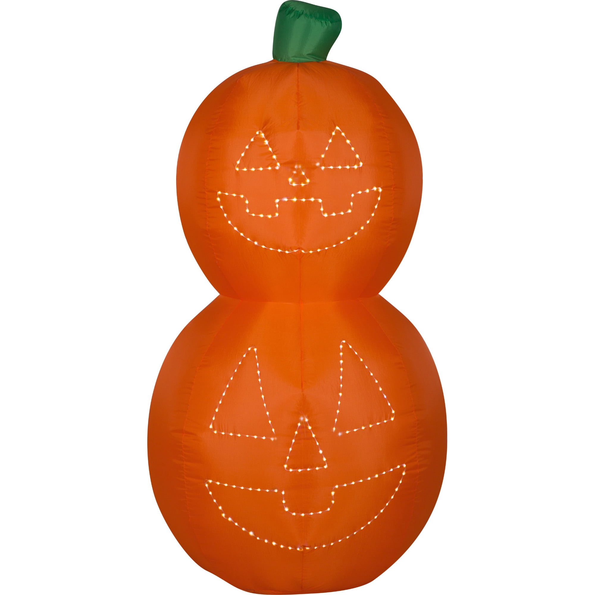 5.5 ft. H Halloween Yard Inflatables Jack-O-Lantern Pumpkin Stack with ...