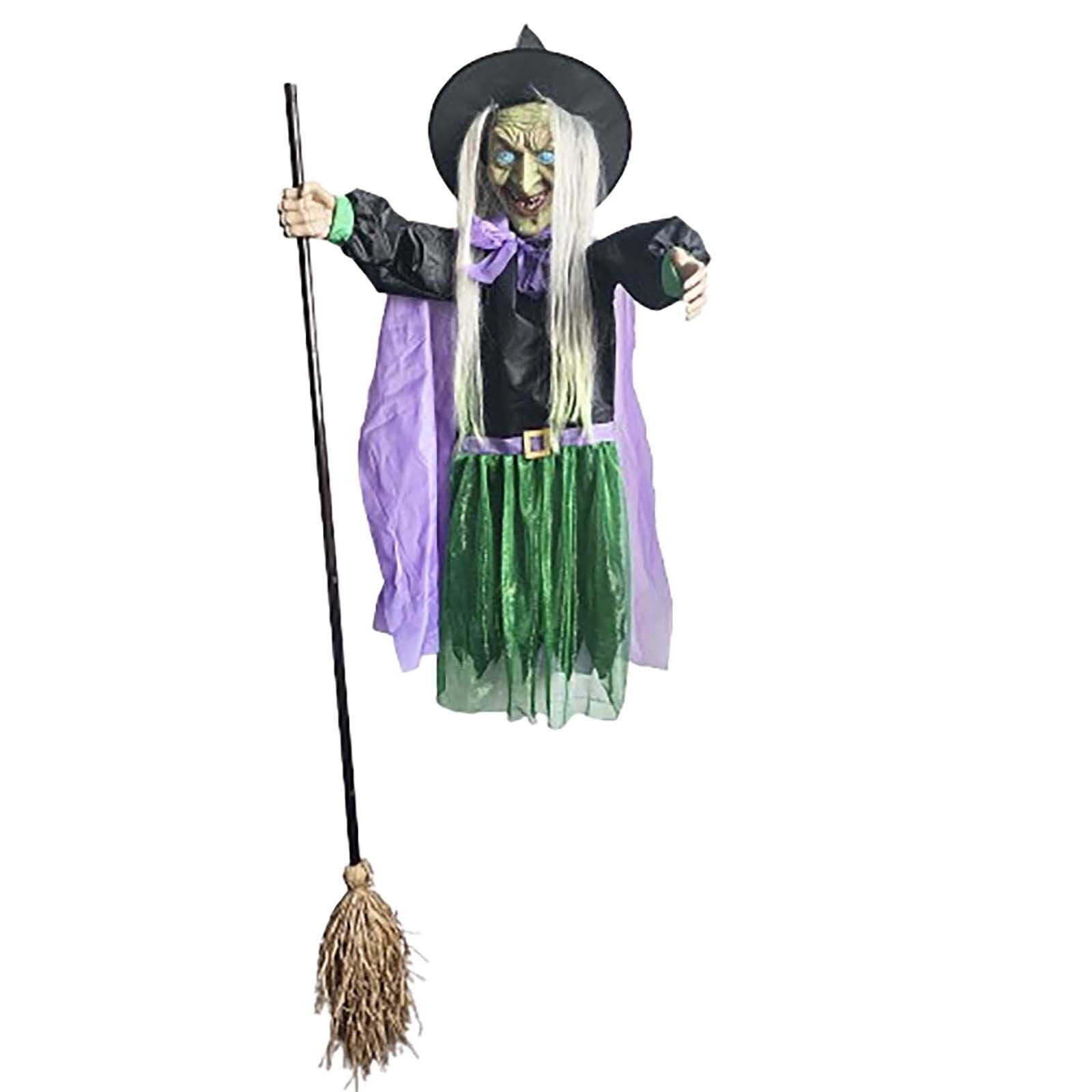 5.5 ft Large Flying Hovering Witch, Halloween Outdoor Decorations ...