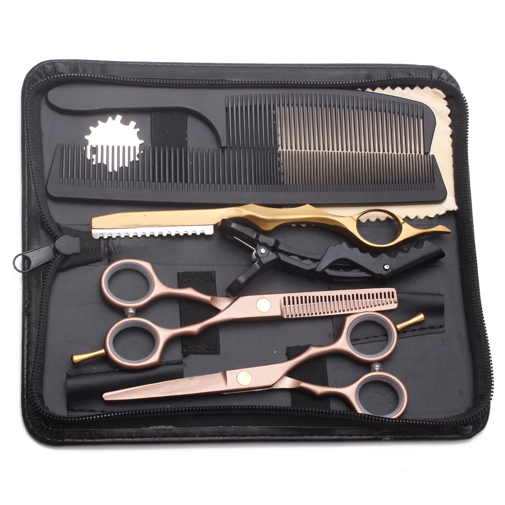 5.5 inch Hair Cutting Scissors Set, Hair Thinning/Texturizing Shears ...