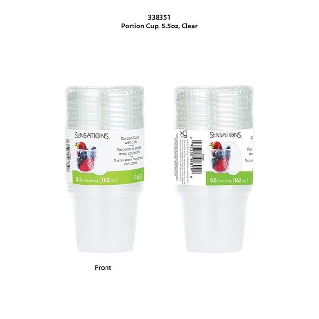 5.5 oz Portion Cups with Lids, Clear - 16 Count - Walmart.com