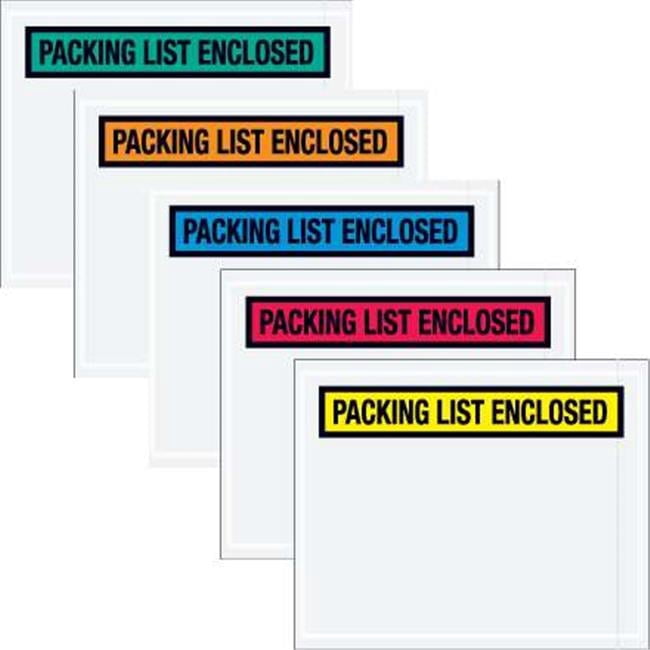 5 .5 x 10 in. 2 Mil Poly Blue Packing List Enclosed Envelopes - Blue ...